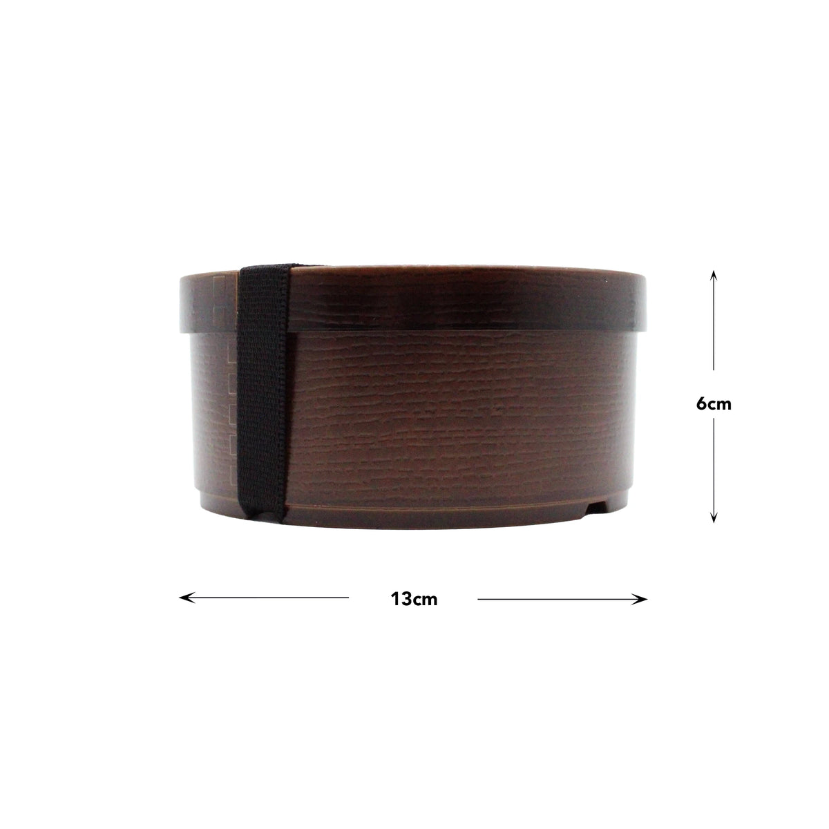 Round Bento Box - Dark Wood | The Wasabi Company