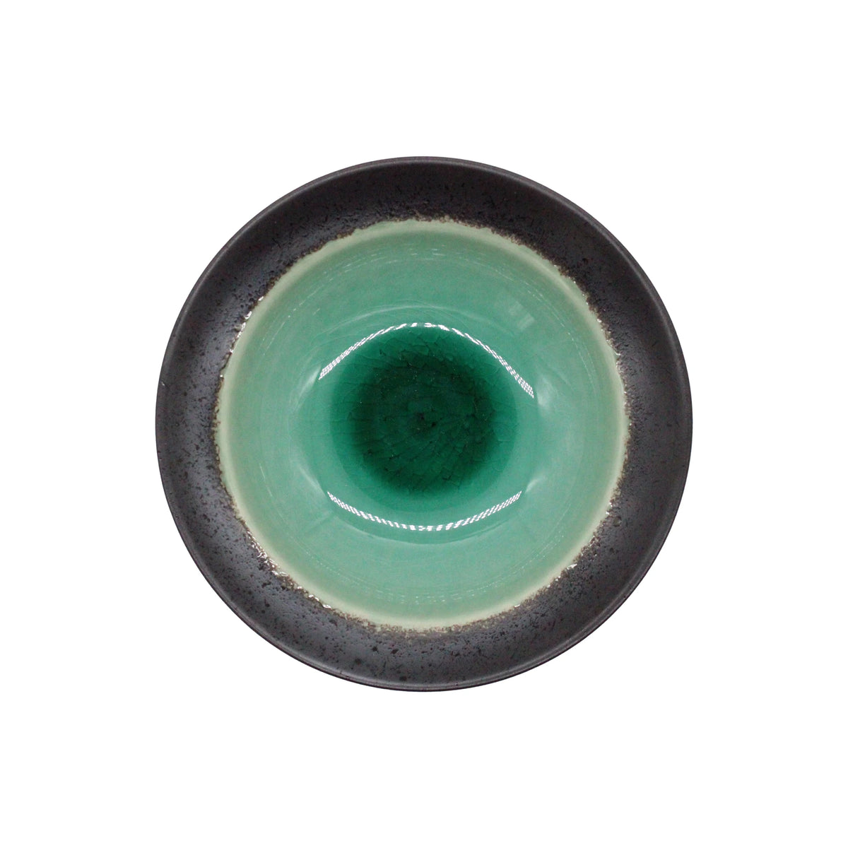 Cyan Bottom Small Deep Plate Minoyaki "Umi" | The Wasabi Company